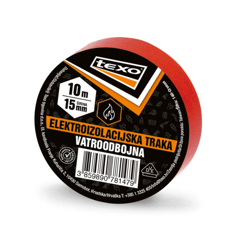 Elektroizolacijska traka crvena TEXO | Proalat.ba